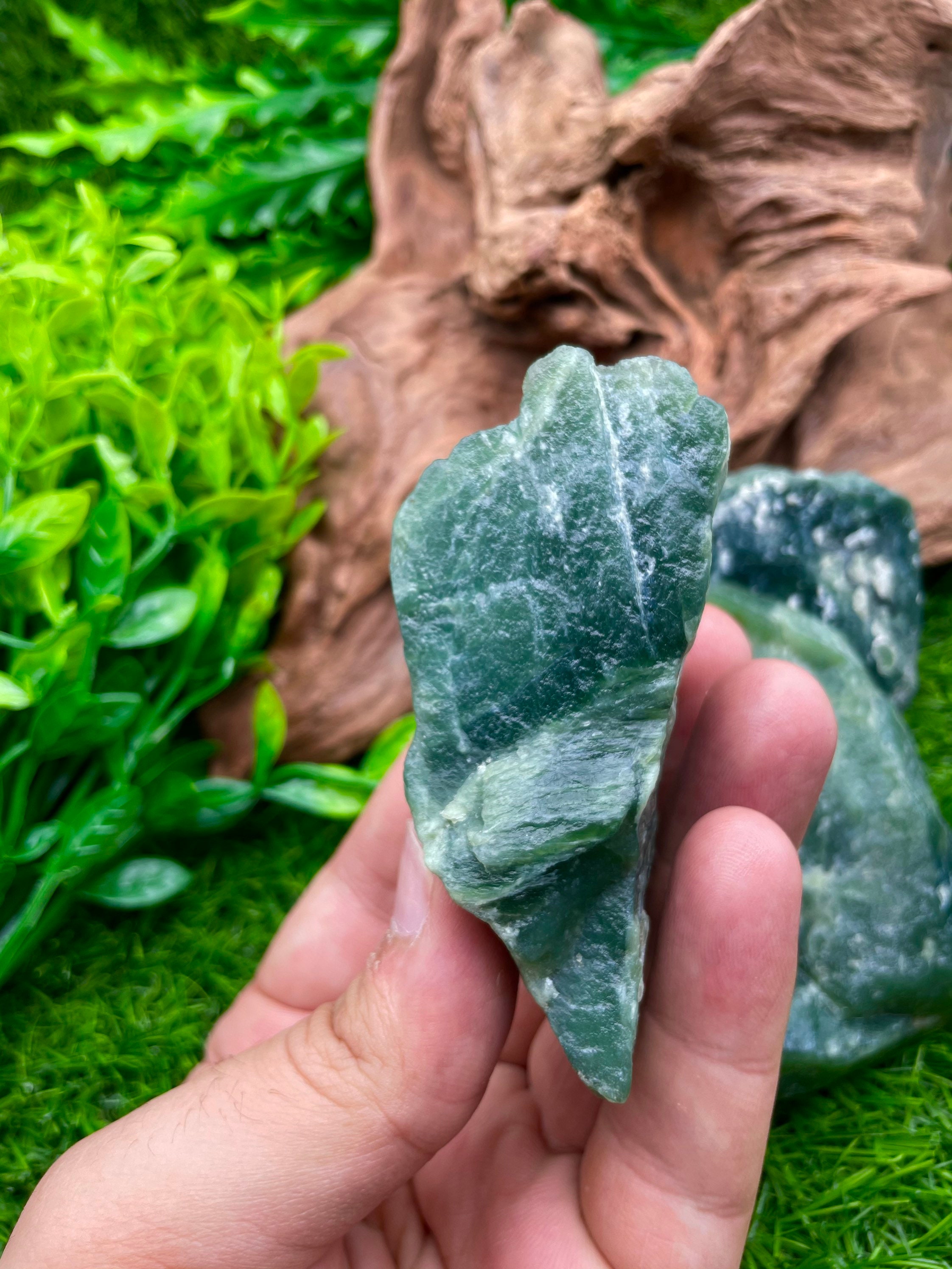 Natural Green Jade Rough Stone Real Beautiful Jade Stone From | Etsy UK