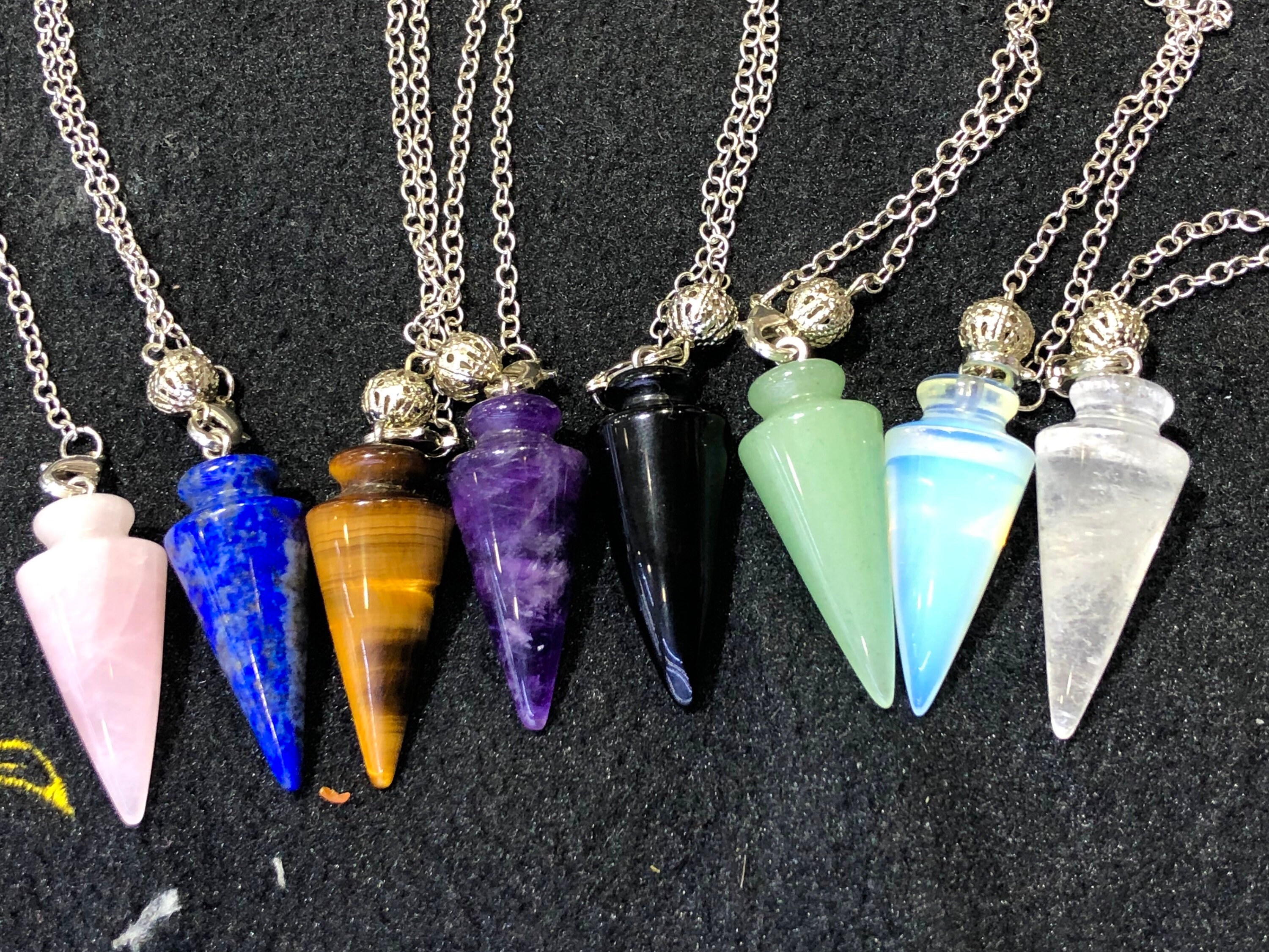 Pendulum of Natural Stone for Healing Reiki Crystal Pendulum | Etsy