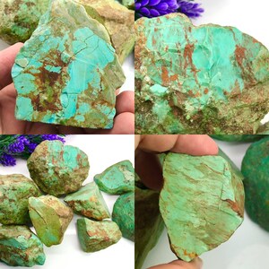 50 G Turquoise Stone 100% Natural Rough Turquoise Material Greenishblue ...