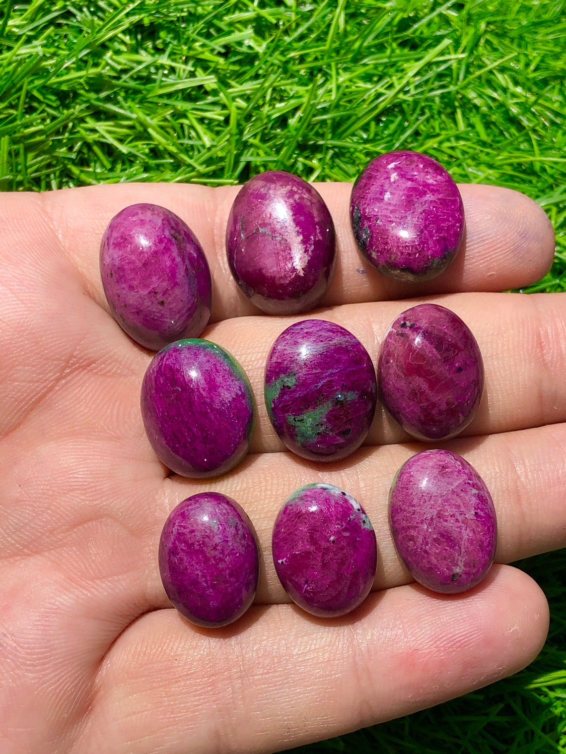 1 PC Natural Ruby Cabochon / 20-25 mm genuine Ruby Cabochon | Etsy