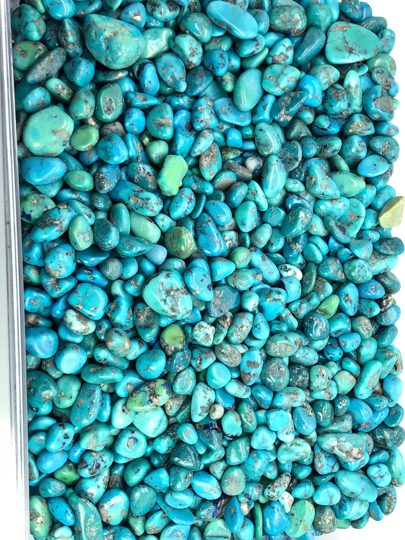 50 Gm 100% Natural Blue Small Turquoise Nugget Tumbled Stone | Etsy