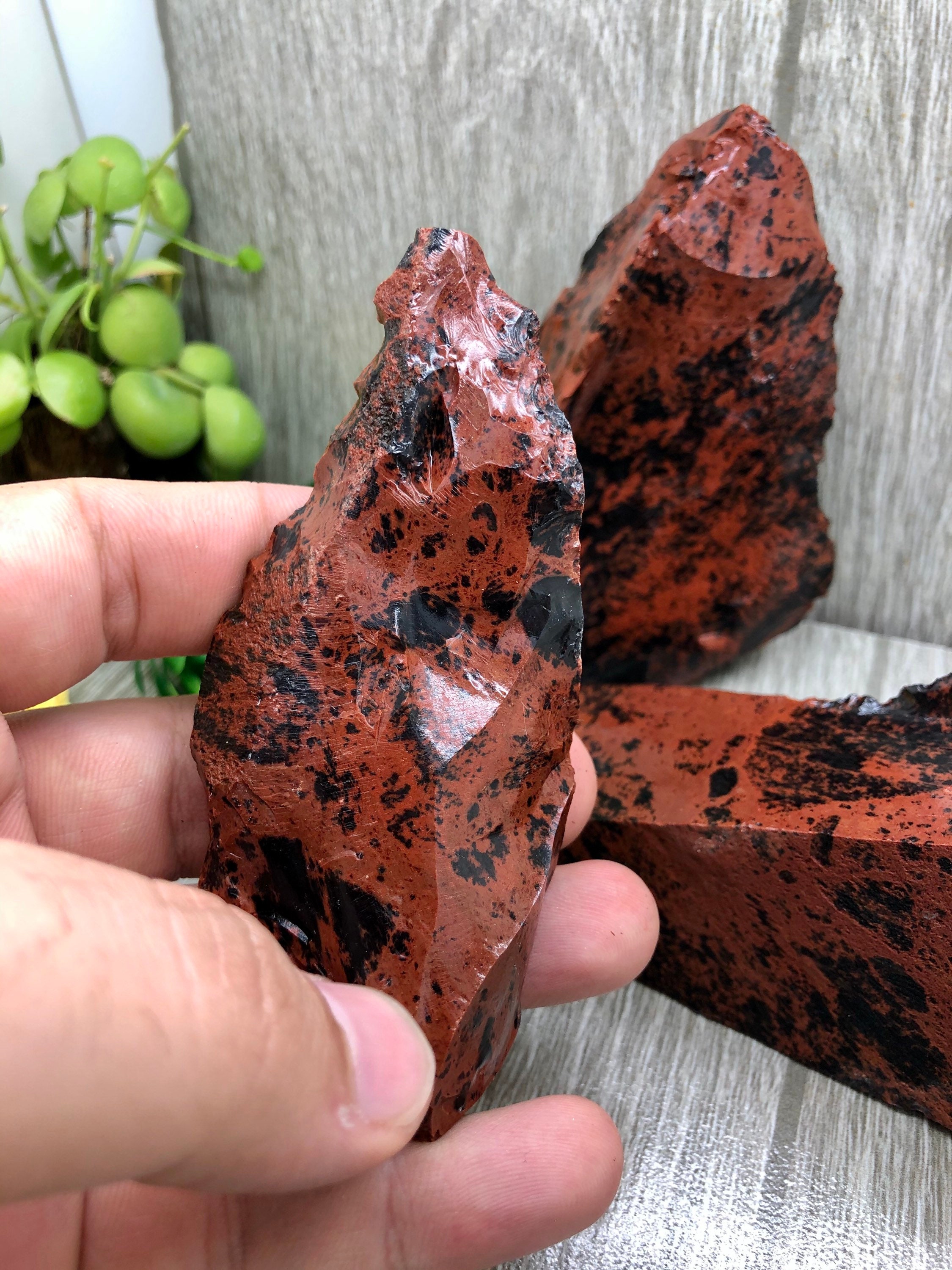 Raw Natural Mohagony Obsidian Red and Black Obsidian Maxico - Etsy