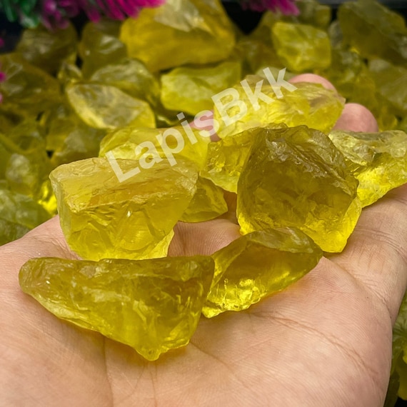 Natural Lemon Quartz Rough Stone High Quality Natural Lemon | Etsy