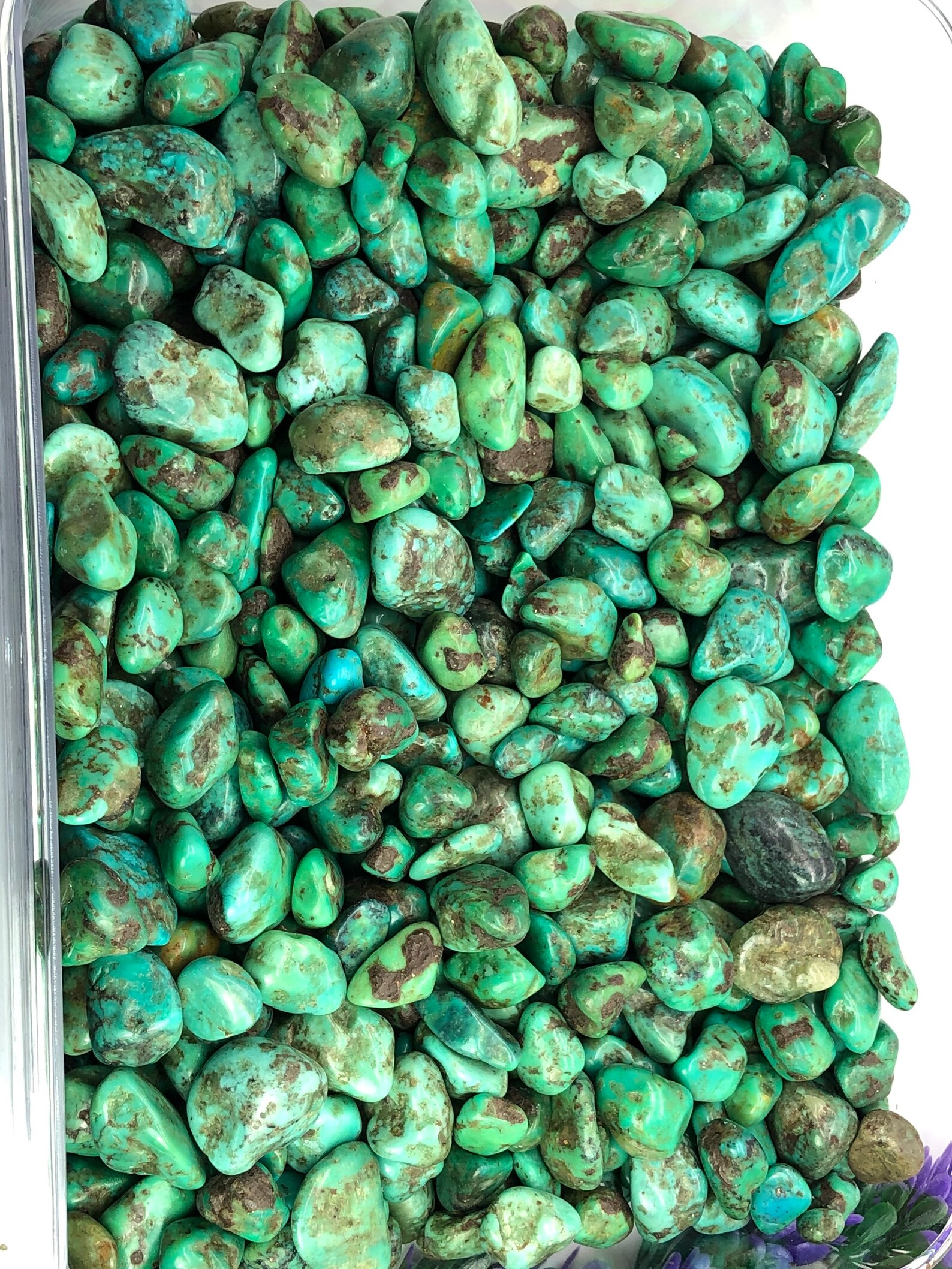 100% Natural Greenish Turquoise Nugget Tumbled Stone Natural Tumbled ...