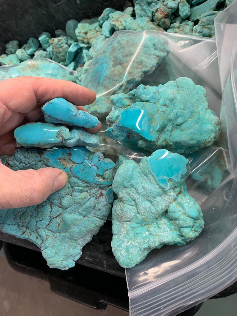 50 G Turquoise Stone 100% Natural Rough Turquoise Material - Etsy