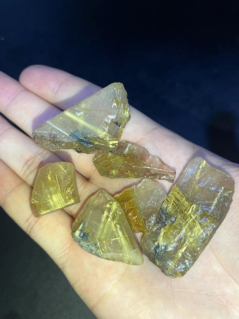 Gold Rutailated Quartz Rough High Quality Natural Golden | Etsy