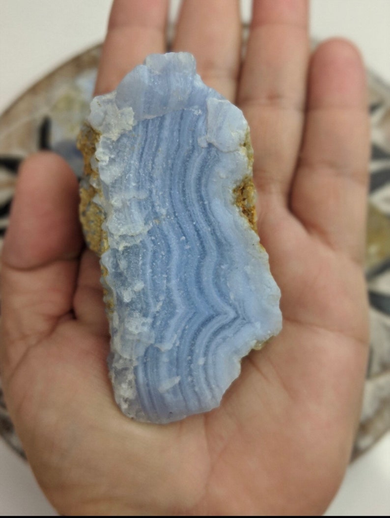 Natural Blue Lace Agate Rough Stone for Jewelry Making | Etsy