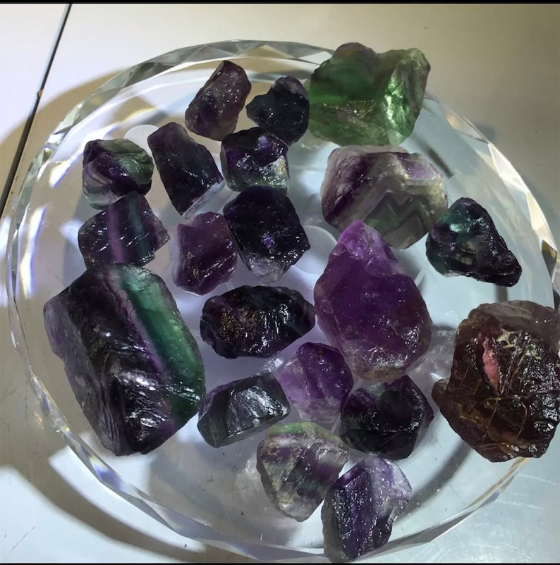 Natural Rainbow Flourite Raw Stone for Healing and Making Jewelry Real ...