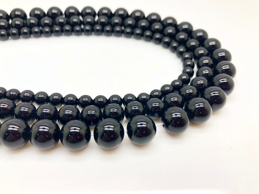 AAA Grade Natural Black Onyx Round Beads 6mm 8mm 10mm High Quality ...