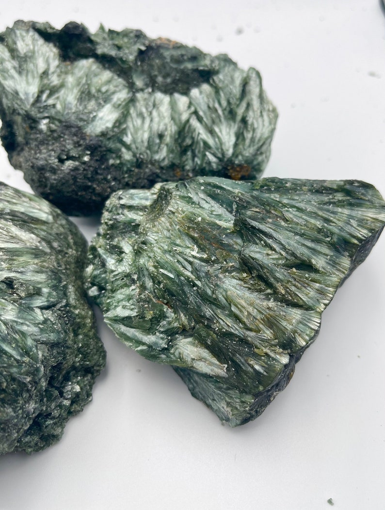 Natural Seraphinite Rough Stone Green AAA Quality Raw - Etsy