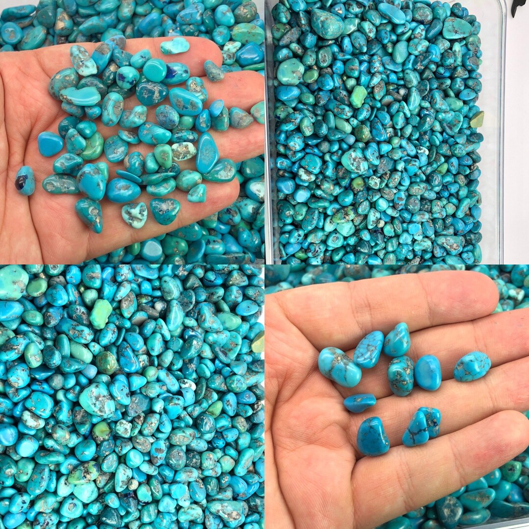 50 Gm 100% Natural Blue Small Turquoise Nugget Tumbled Stone Natural ...