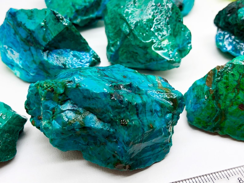 Natural Rough Chrysocolla Stone for Cutting Healing and - Etsy
