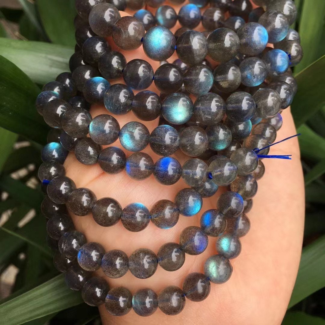 Blue Flash AAA Labradorite Bracelet Rainbow Labradorite Stone Healing ...