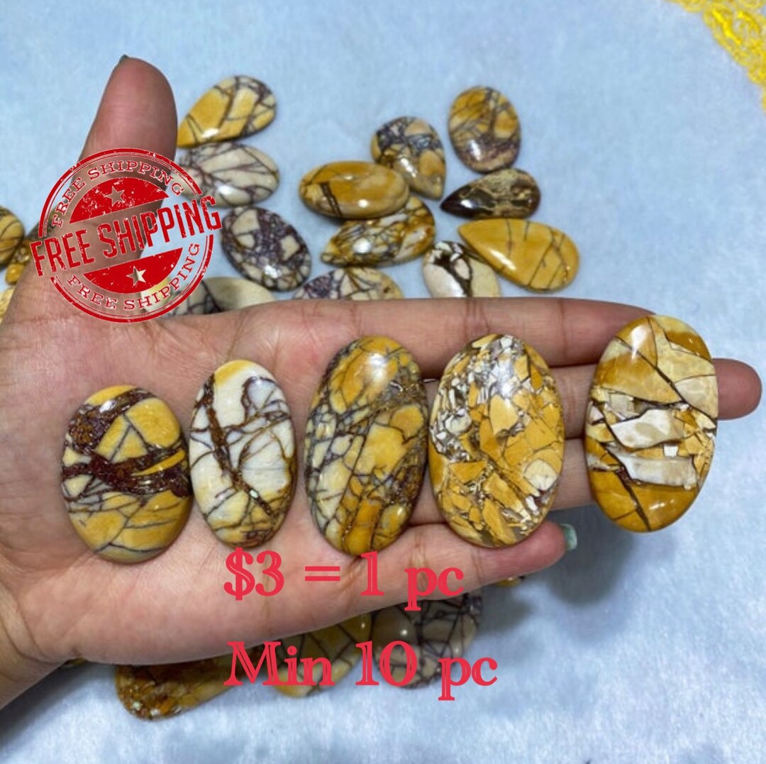 10 Pc Natural Bracetate Mookaite Jasper Stone Cabochon Wholesale ...