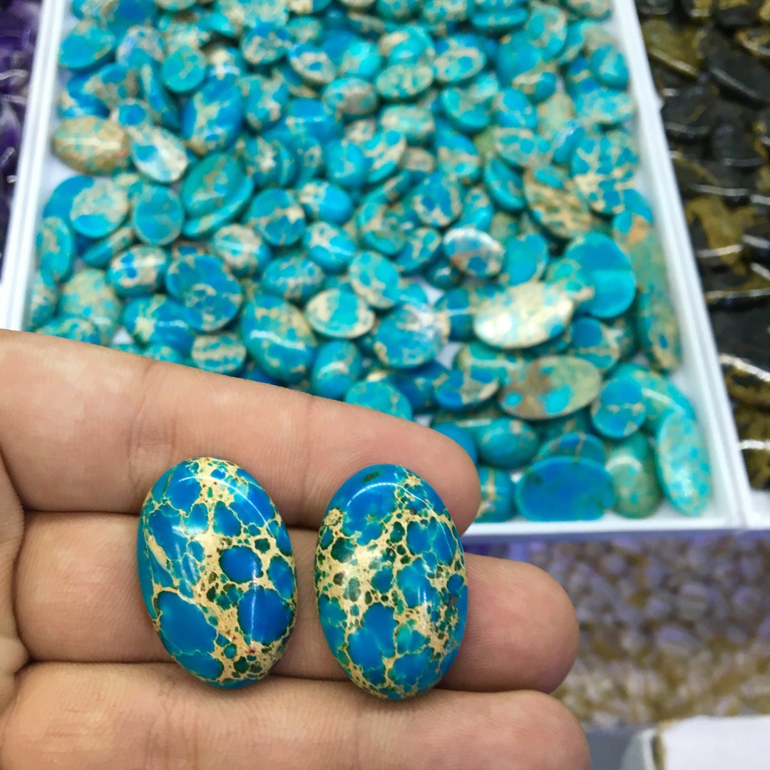 1 Pc Natural Blue Variscite Stone Cabochon for Making Jewelry - Etsy