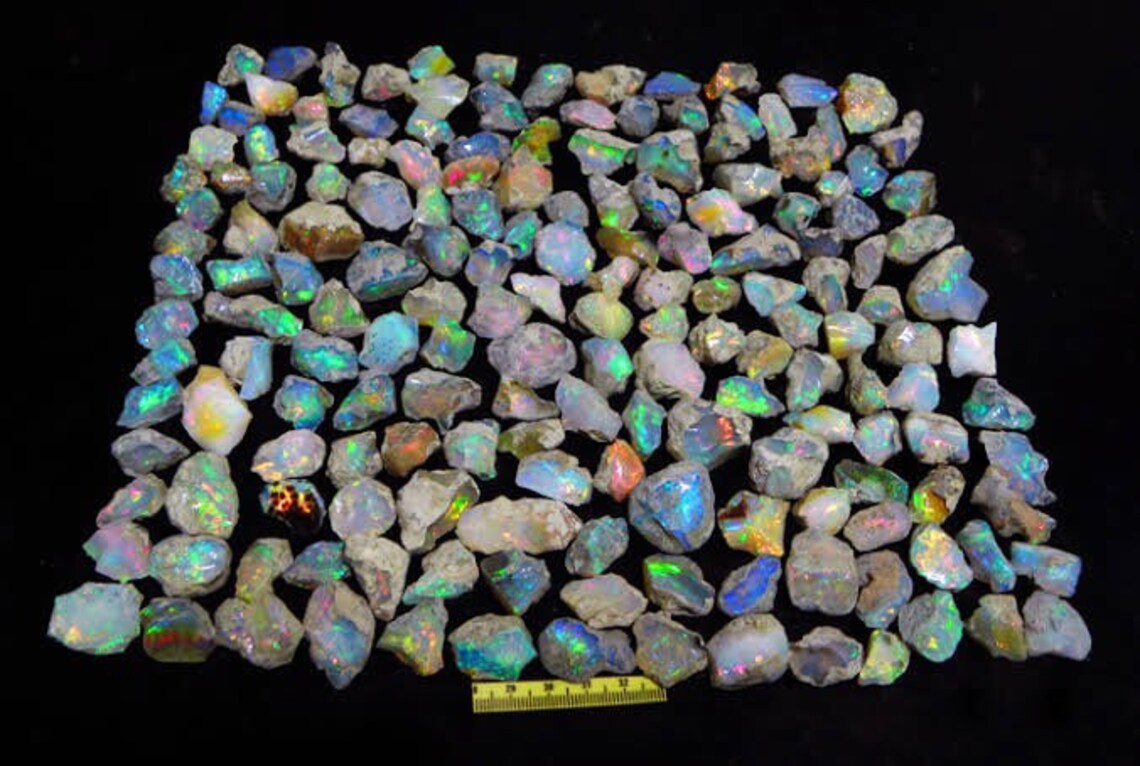 Raw Natural Opal Small Size Rough Ethiopian Opal Multi Fire - Etsy