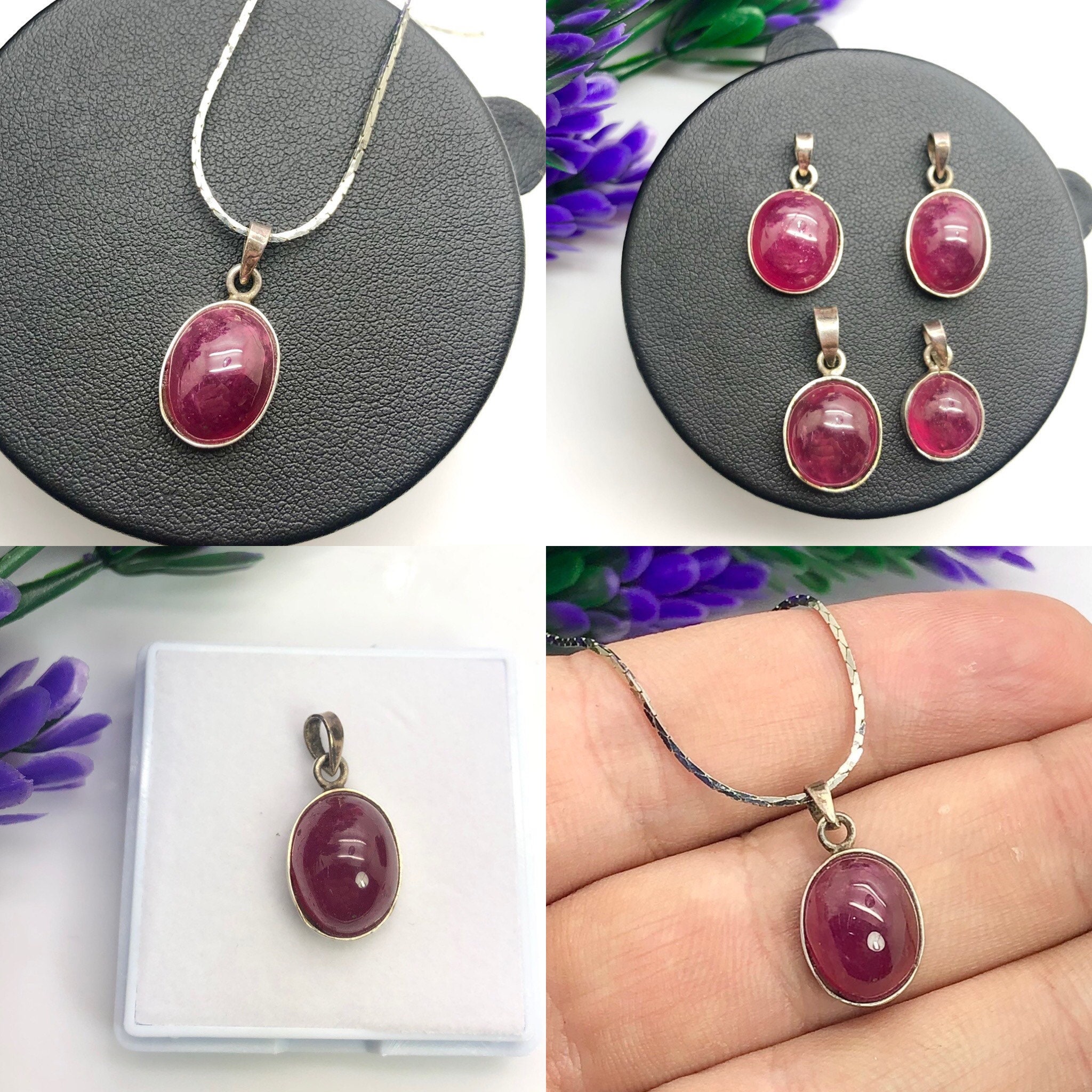 Natural Ruby Necklace Pendant / 15 Mm Genuine Ruby Pendant/ Africa Real ...
