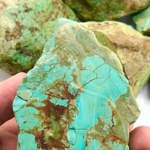 50 G Turquoise Stone 100% Natural Rough Turquoise Material Greenishblue ...