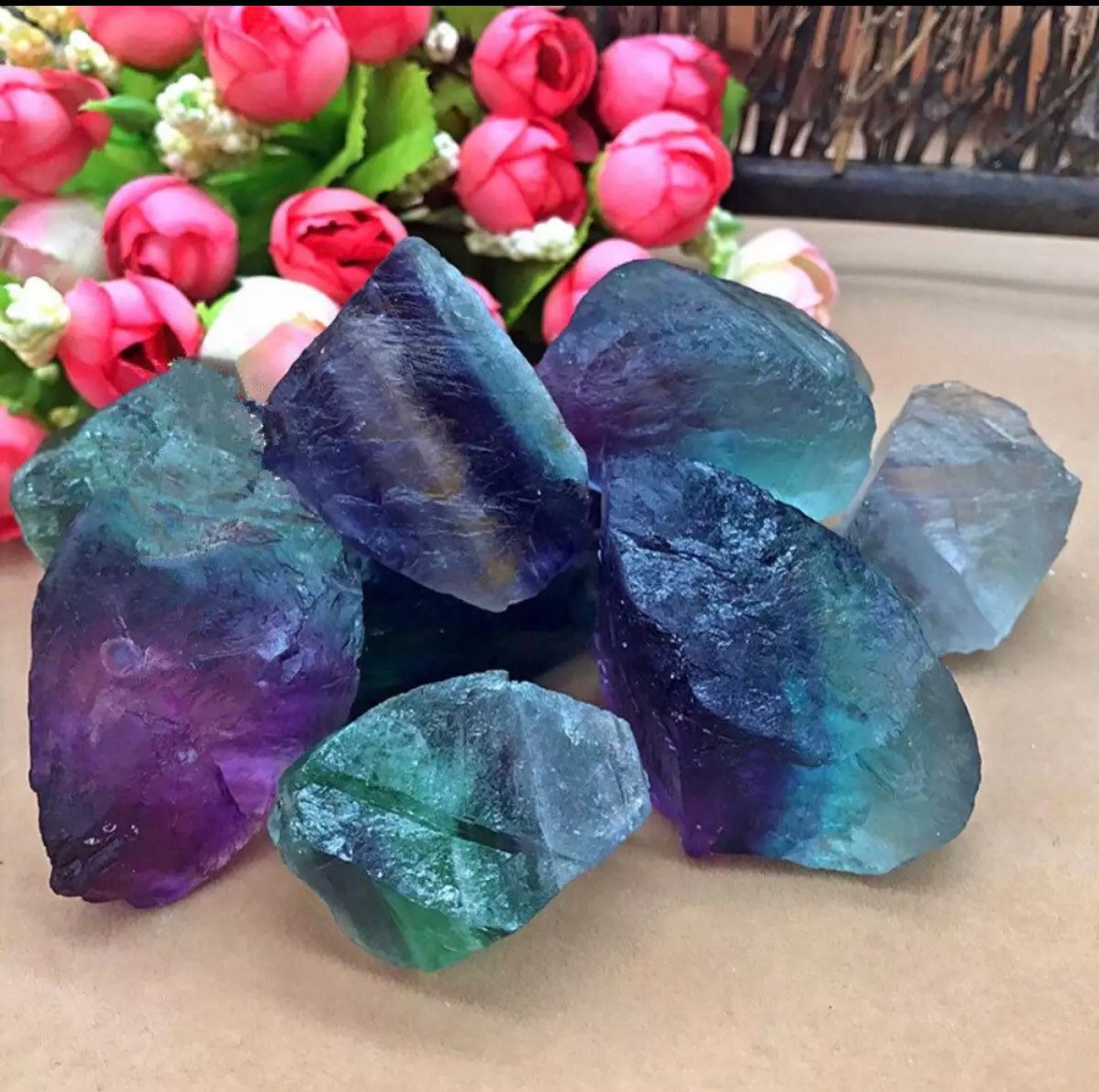 Natural Rainbow Flourite Raw Stone for Healing and Making Jewelry Real ...