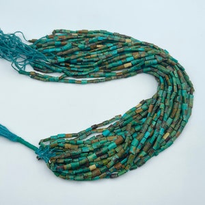 Natural Old Turquoise Nuggets Necklace Genuine Old Turquoise Dark ...