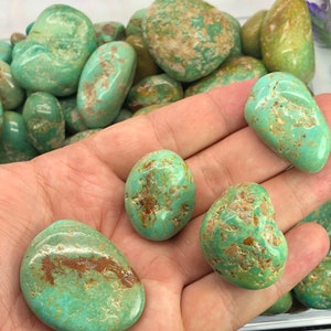 50 G 100% Natural Greenish Turquoise Nugget Tumbled Stone Natural ...