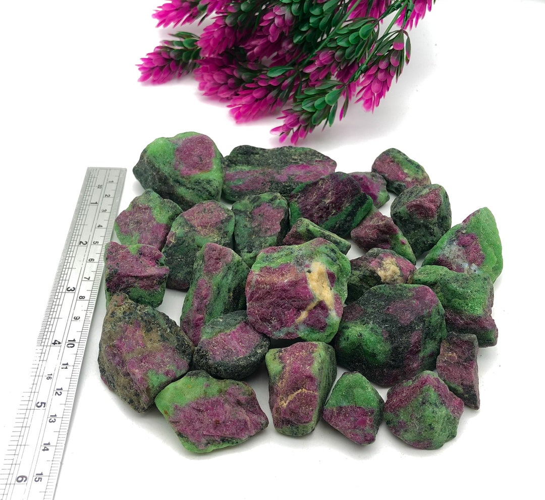 Natural Raw Green Ruby Zeolite Stone for Making Jewelry Real Green Ruby ...