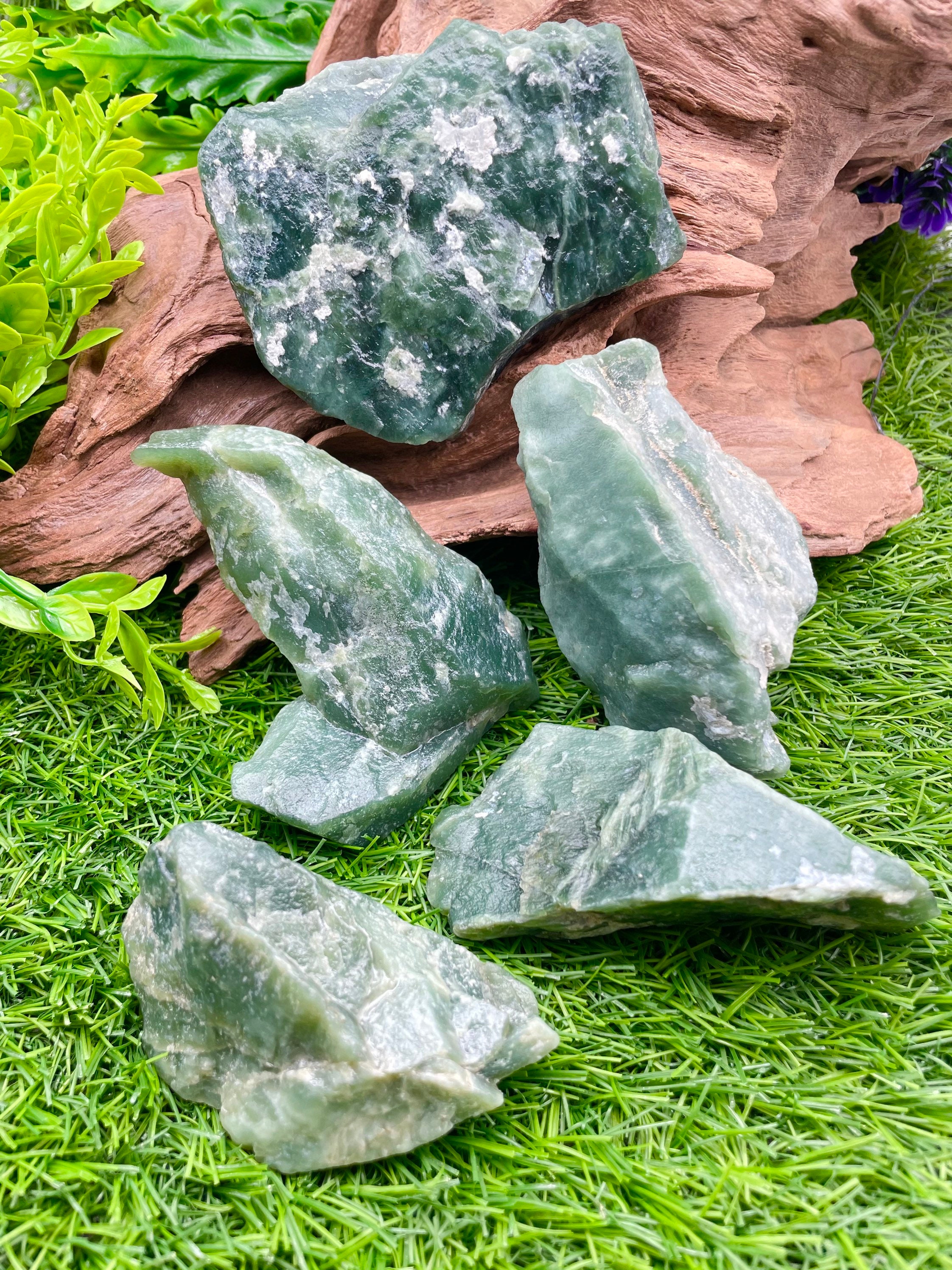 Natural Green Jade Rough Stone Real Beautiful Jade Stone From | Etsy UK