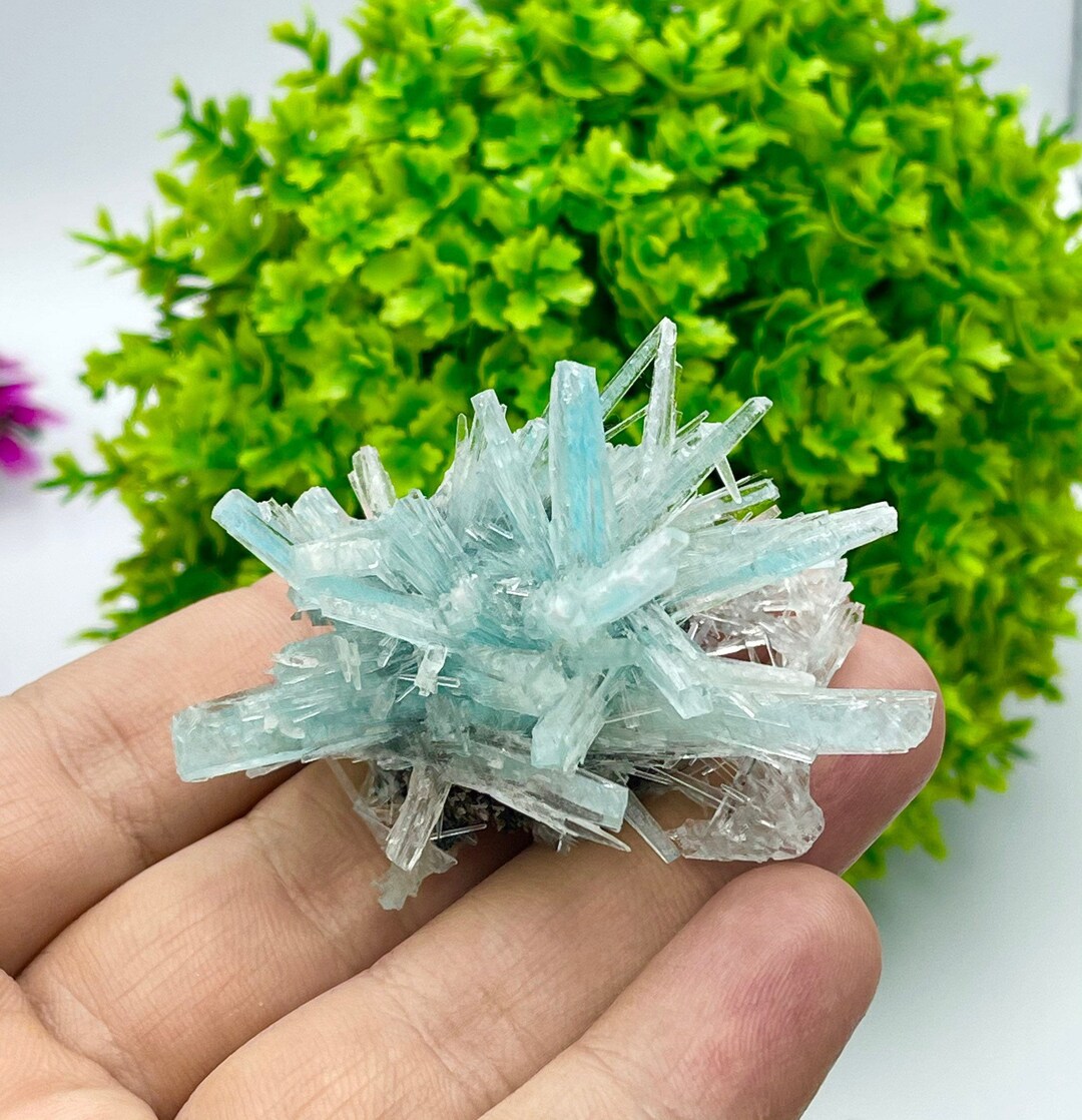 Decoration Crystal Cluster Blue NIHITE CRYSTAL From Poland Lab Grown ...