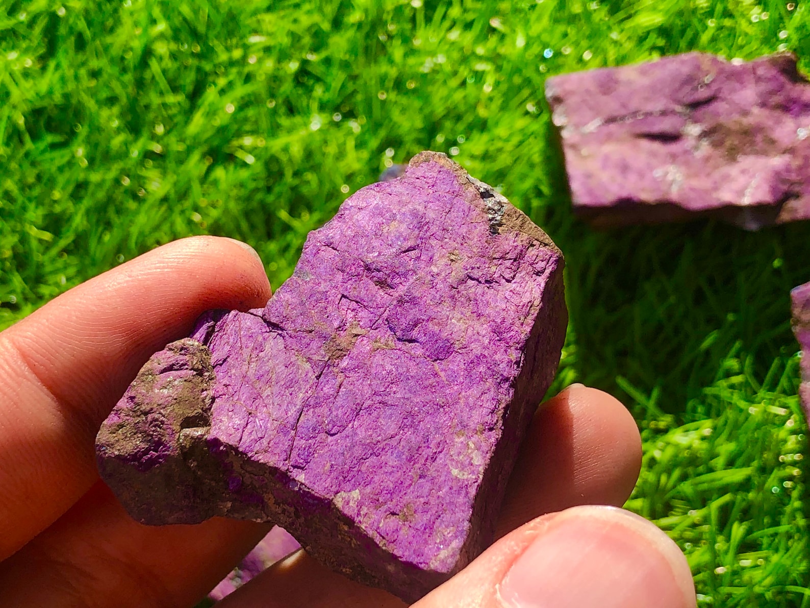 Natural Rough Purpurite Stone / Real 100% Natural Purpurite for Healing ...