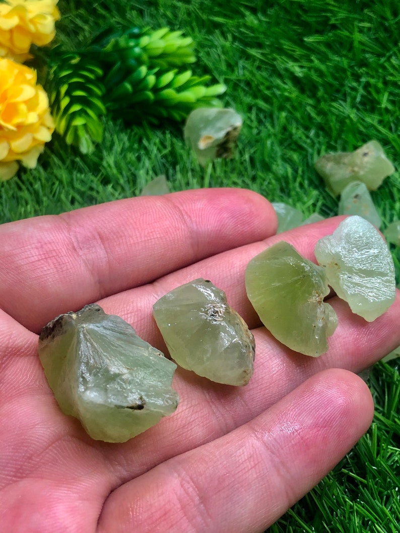 Natural Rough Prehnite Stone Green Raw Prehnite Mineral | Etsy