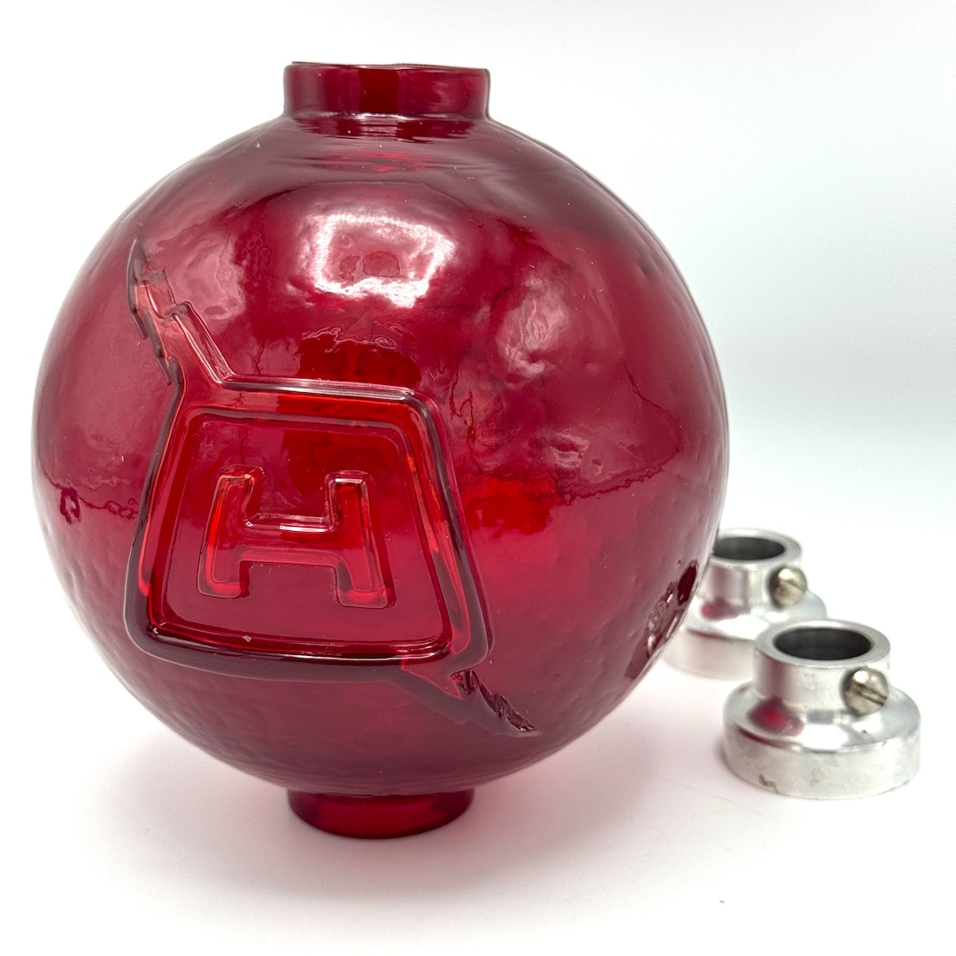 RARE Fenton Ruby Red Glass Harger Lightning Rod Ball - Antique - Etsy