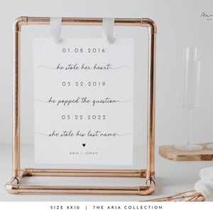 Special Dates Modern Sign Template DIY Important Dates Print Our Love ...