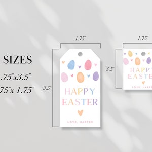 Easter Gift Tag Template Printable Easter Basket Favor Tags Happy ...