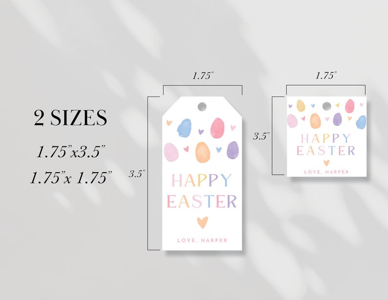 Easter Gift Tag Template Printable Easter Basket Favor Tags - Etsy