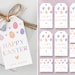 Easter Gift Tag Template Printable Easter Basket Favor Tags Happy ...