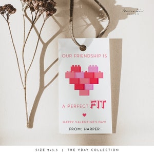 Valentines Day Gift Tag Printable Building Blocks Stack Valentines ...