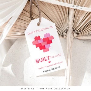 Valentines Day Gift Tag Printable Building Blocks Stack Valentines ...