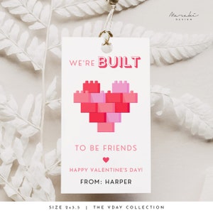 Valentines Day Gift Tag Printable Building Blocks Stack Valentines ...