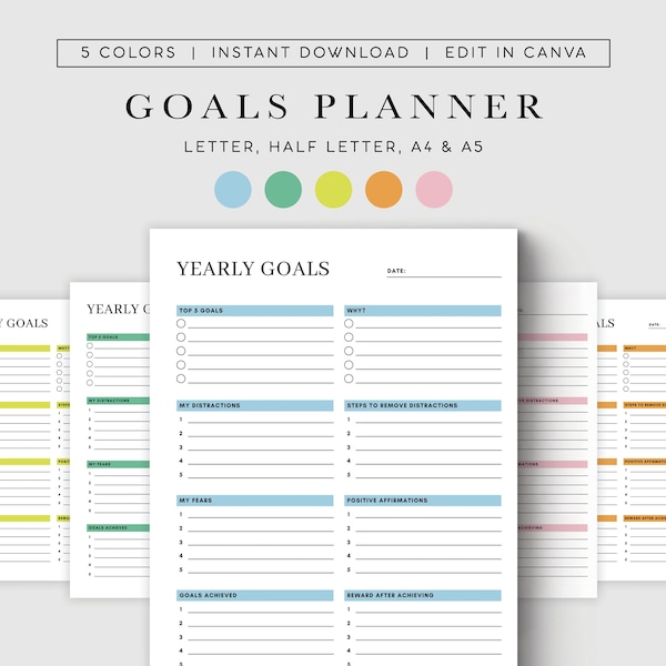 Goal Planner - Etsy