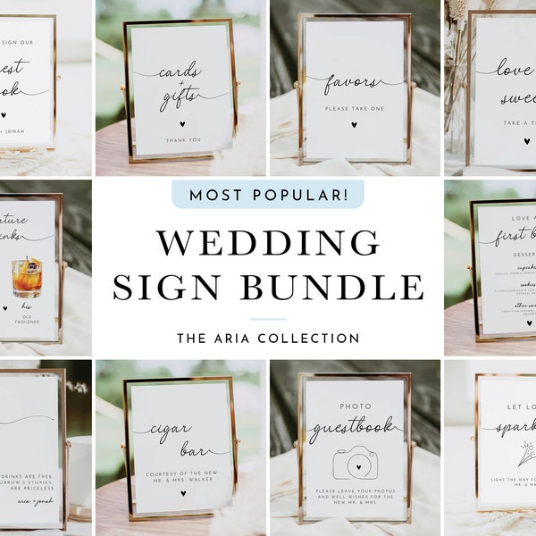 Wedding Sign Bundle - Etsy