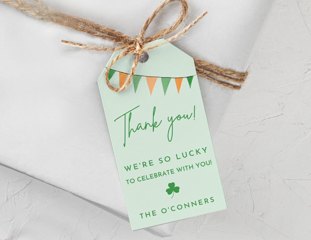 St Patricks Day Party Favor Gift Tag Lucky One Gift Tag St Pattys Day ...