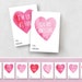 Kids Valentines Cards Candy Heart Heart Valentine Cards Set Classroom ...