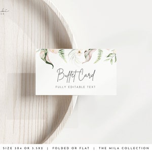 Buffet Card Template Tropical Printable Buffet Cards Editable Buffet ...
