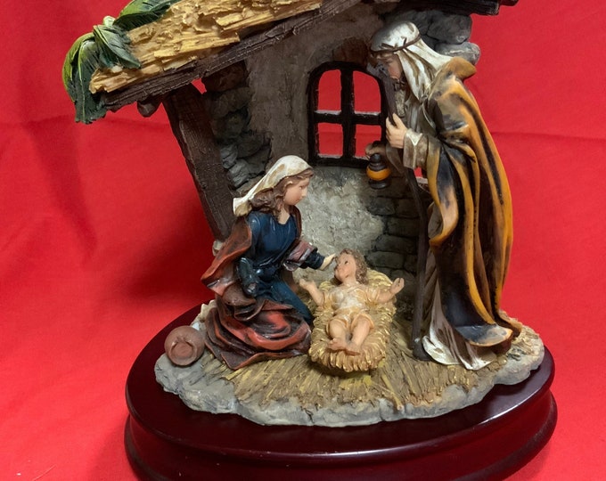 Rustic Nativity Music Box, Heritage House, Inc. Collector Edition ...