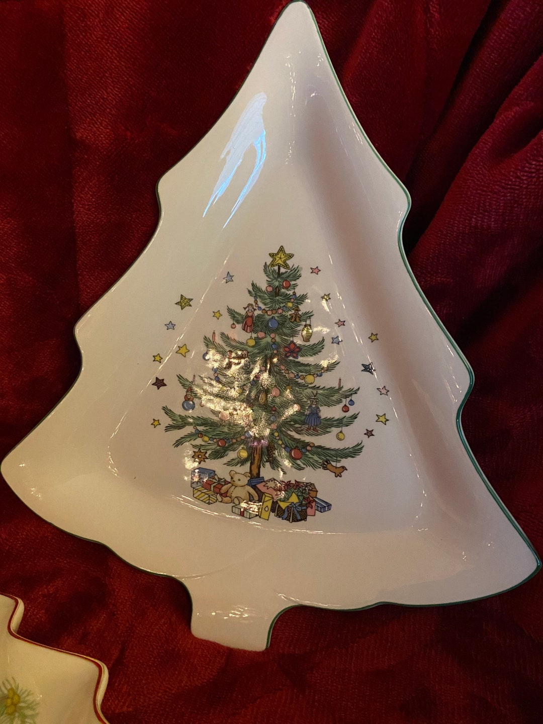 2 Christmas Tree Shaped Serving Platters - Etsy