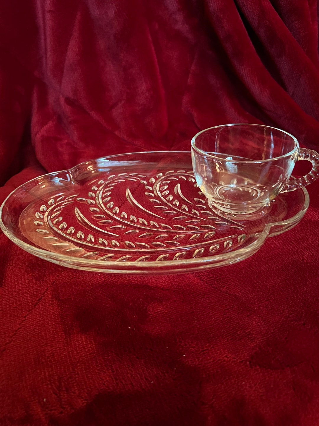 Federal Glass Hospitality Snack Set - Etsy