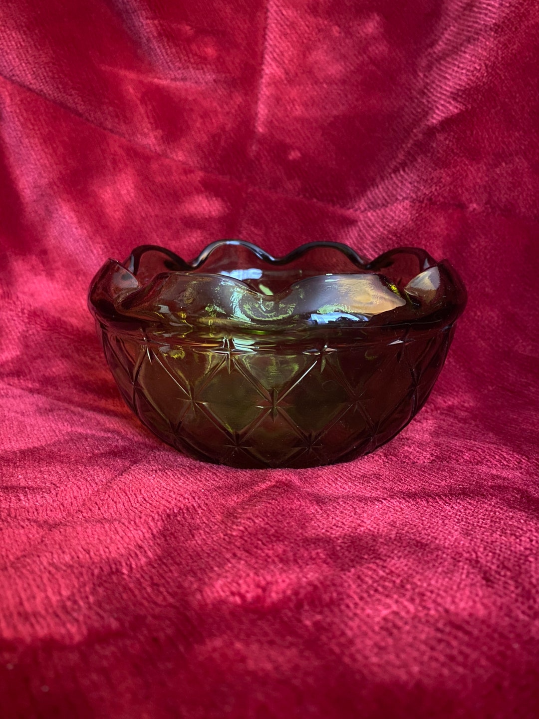Diamond Quilt Pattern Avocado Bowl - Etsy