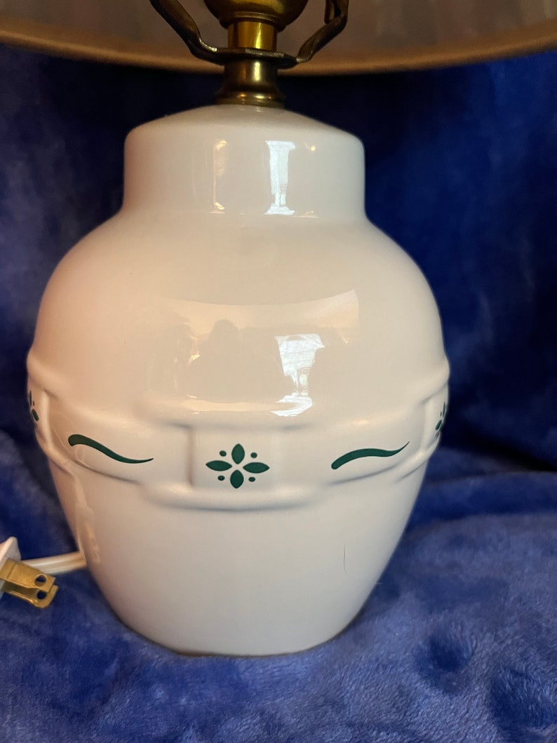 Longaberger Pottery Lamp With Original Shade - Etsy