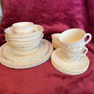 Arcopal Dish Set : Victoria Pattern 20 Pieces - Etsy