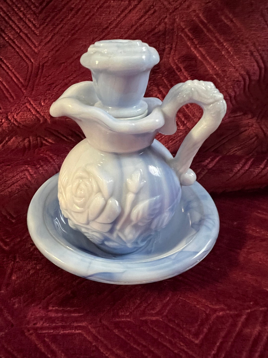 Avon Pitcher and Bowl Blue - Etsy